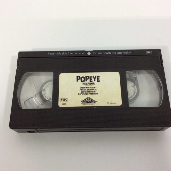 Kids Klassics | Media | Vhs Popeye The Sailor Greek Mirthology Private ...